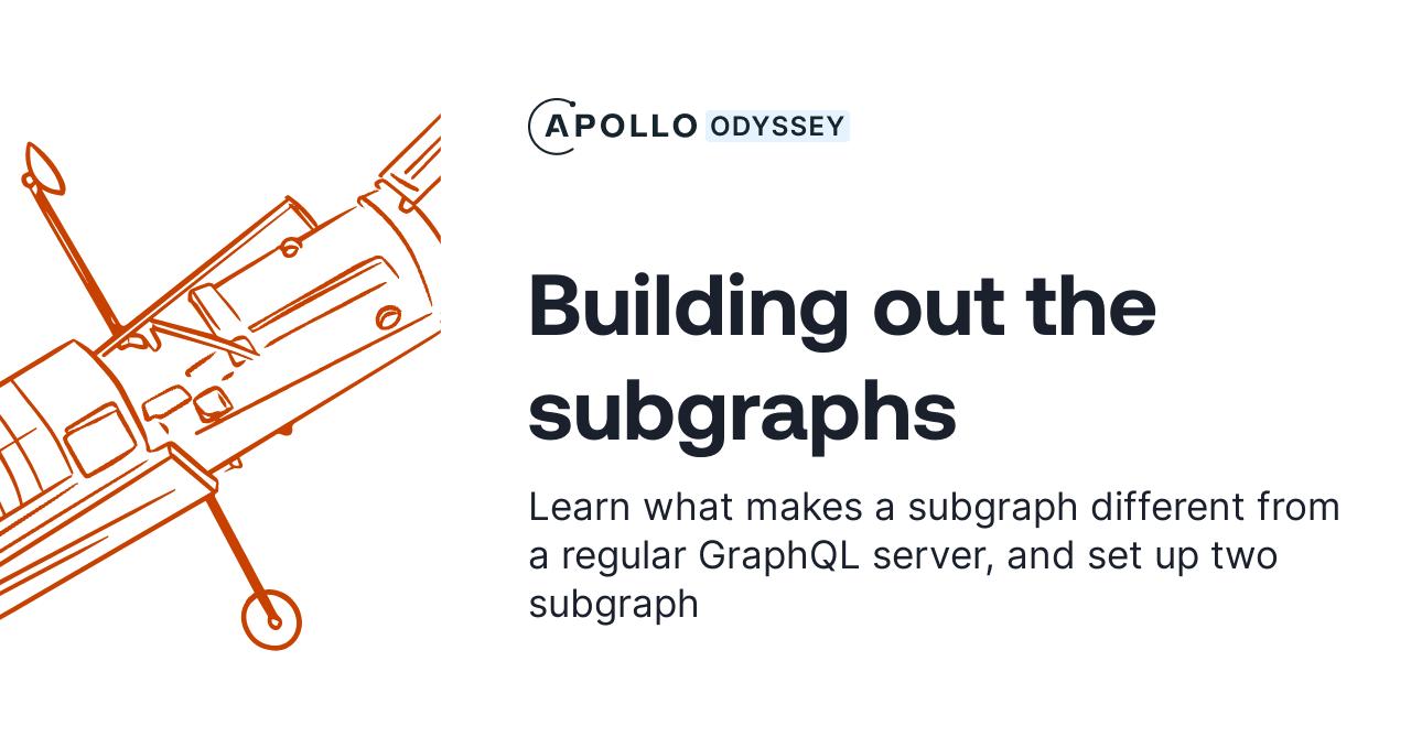 Building out the subgraphs - GraphQL Tutorials
